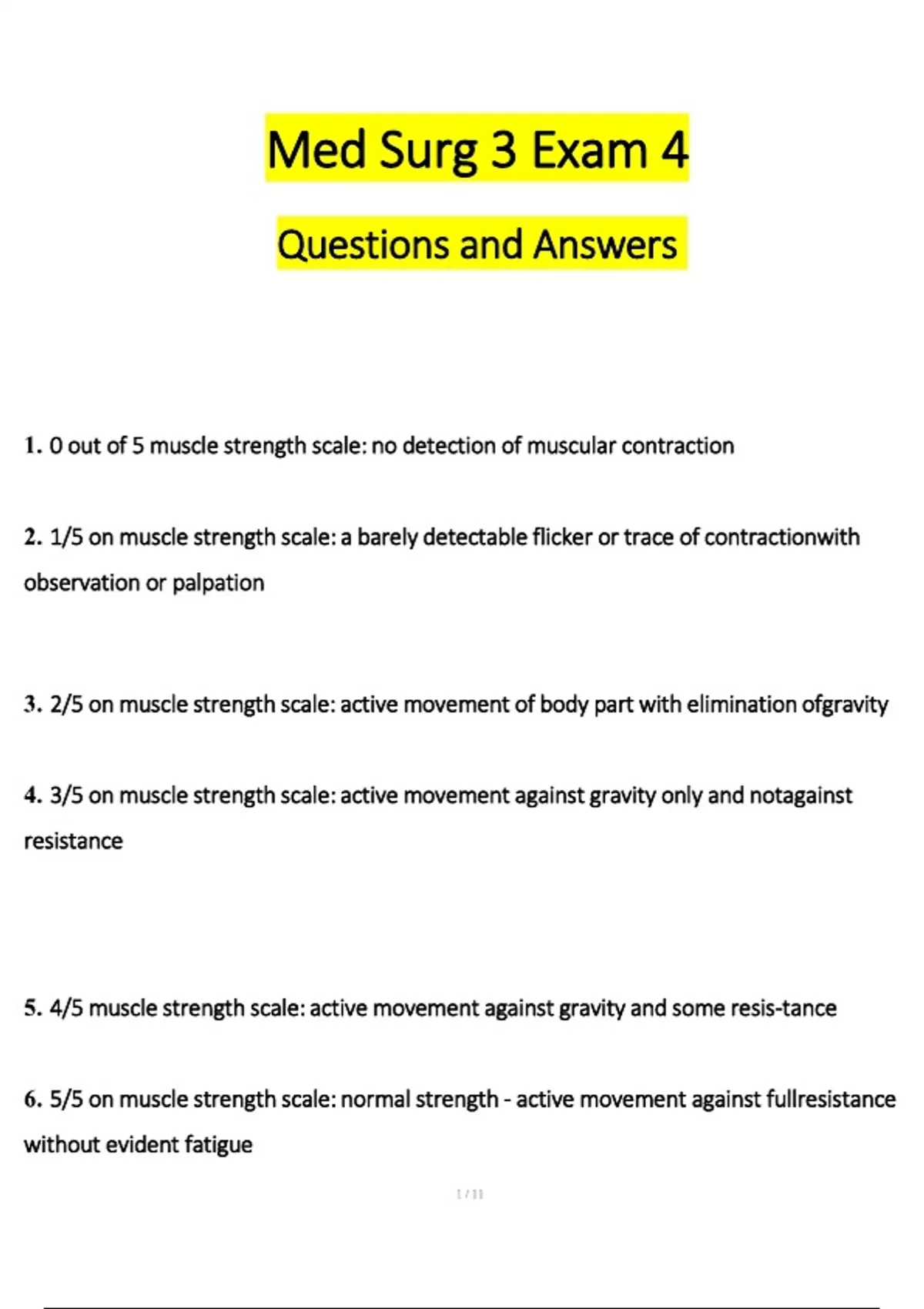 Med Surg 3 Exam 4 Questions and Answers Questions and Verified Answers ...