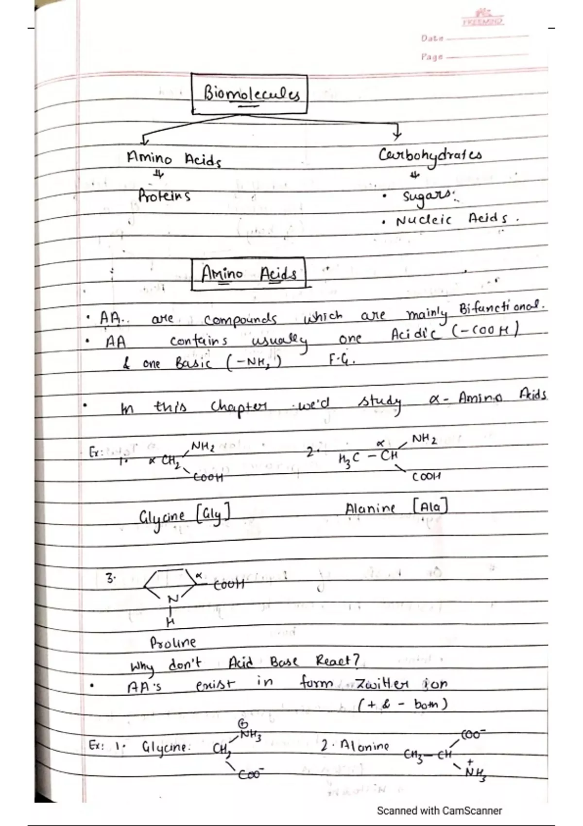 Skm sir amino acids notes - Chemistry - Stuvia US