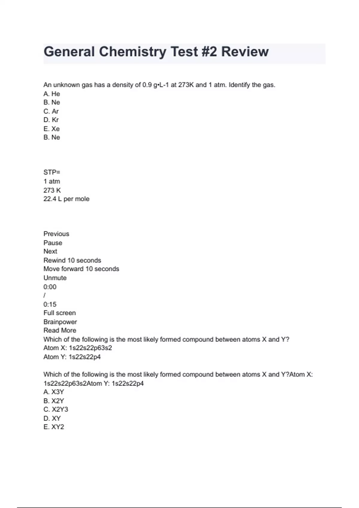 General Chemistry Test 2 Review Exam 2024/2025 Questions With Completed ...