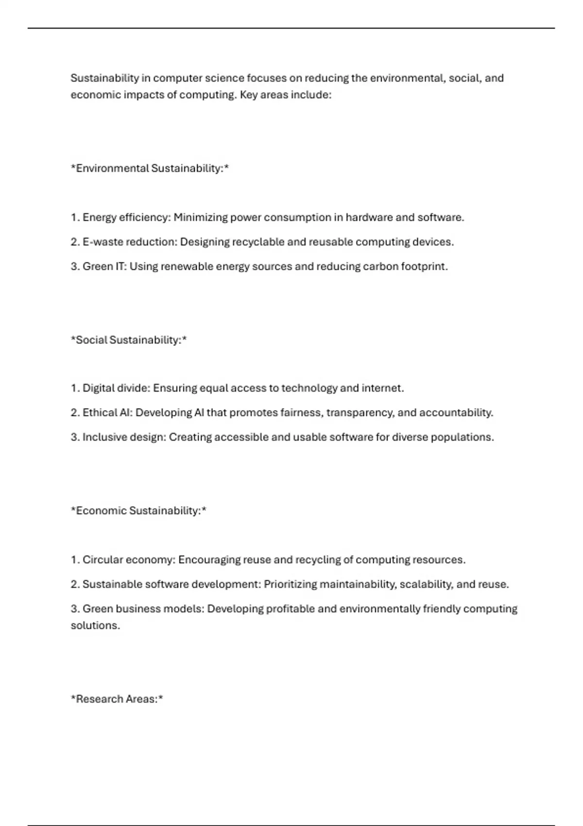 Sustainability in computer science - 101 (CS101) - Stuvia US