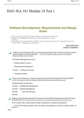 DAU ISA 101 Module 14 Test 1 - DAU ISA 101 - Stuvia US