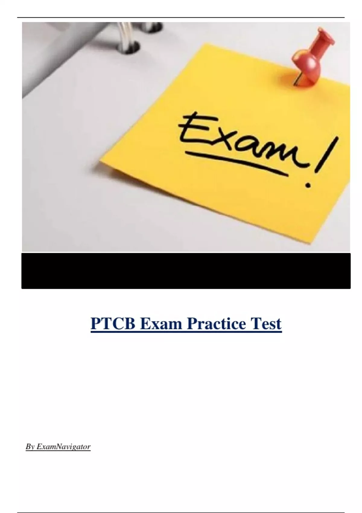 PTCB Exam Practice Test ( Latest 2024 / 2025 ) Actual Questions and ...