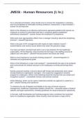 JMESI - Human Resources (1 hr.) Questions and Answers 100% Solved ...