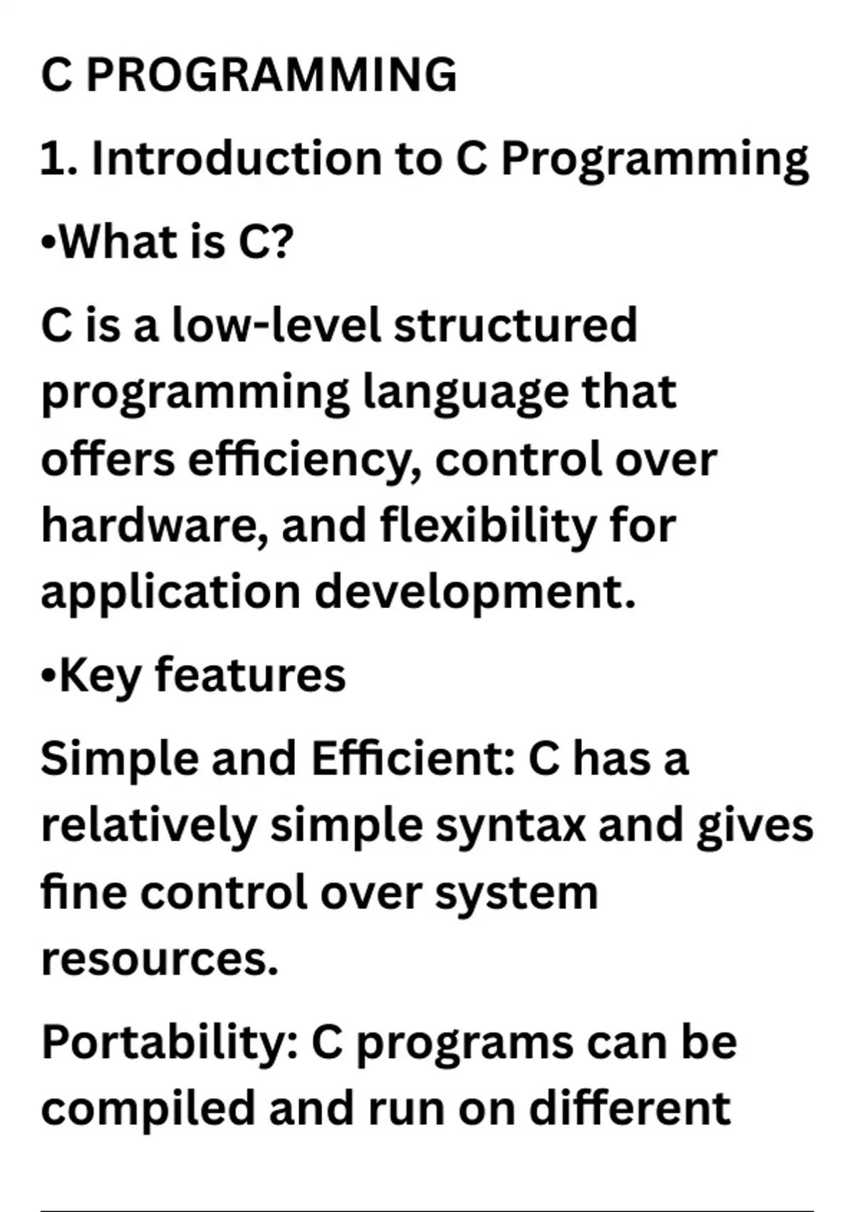 Summary Complete guide of c programming - C programming - Stuvia US