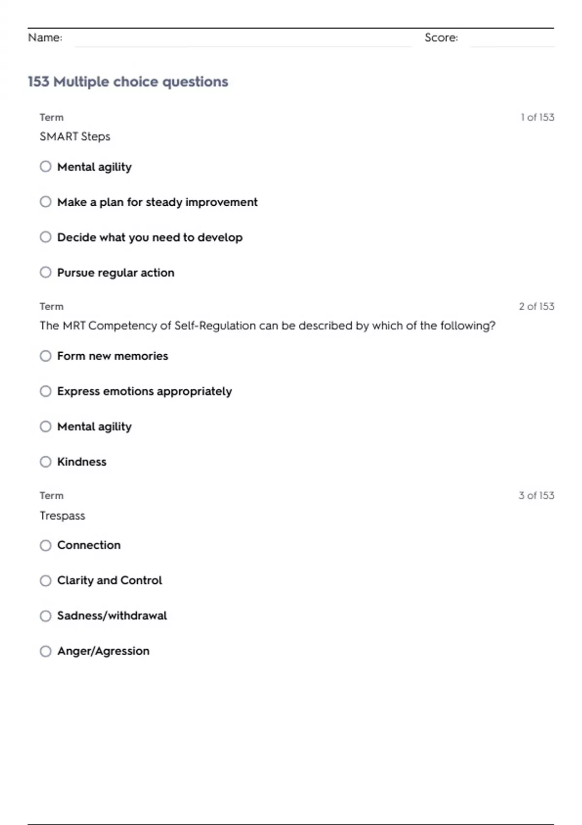 COMPETENCIES, MASTER RESILIENCE TRAINING (MRT), ACR, T-C CONNECTION ...
