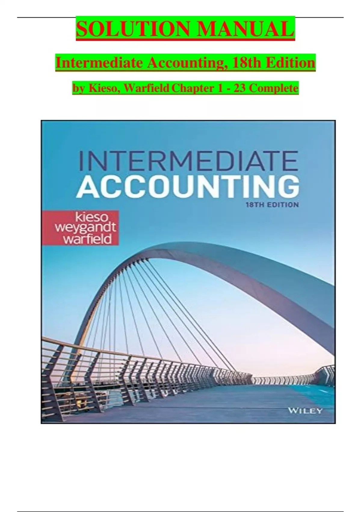Solution Manual for Intermediate Accounting 18th Edition by Kieso ...