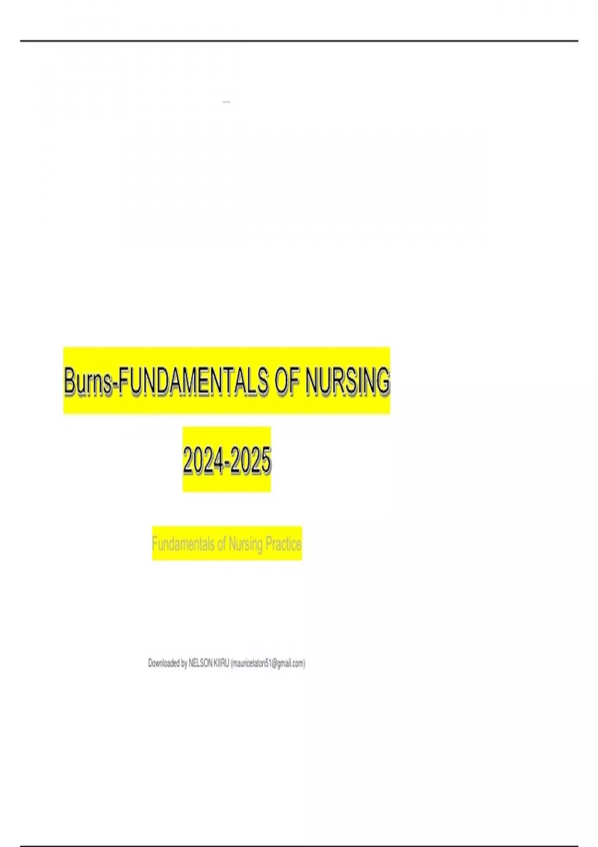 Burns-FUNDAMENTALS OF NURSING Fundamentals of Nursing Practice ...