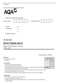 A LEVEL PSYCHOLOGY PAPER 2 JUN21 - A LEVEL PSYCHOLOGY PAPER 2 JUN21 ...