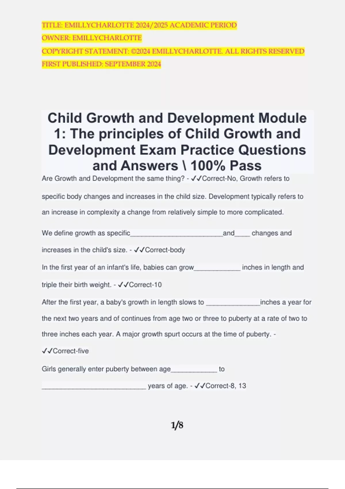 Child Growth and Development Module 1: The principles of Child Growth ...