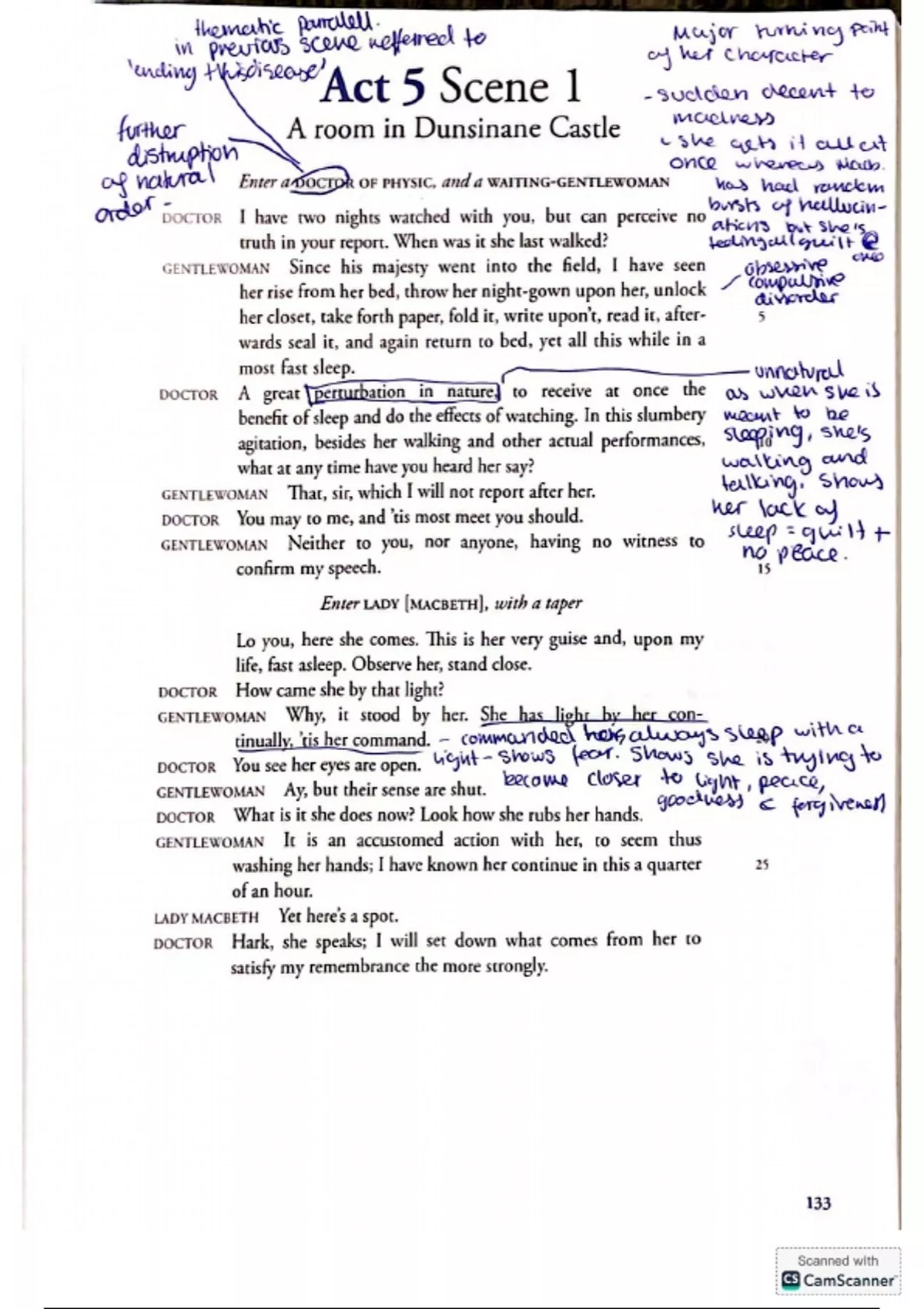 Macbeth act 5- grade 9 notes and annotations an analysis - English ...