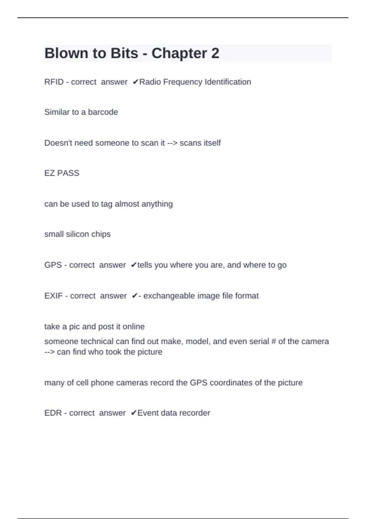 Blown to Bits..,,questions with complete solutions 2024 - BLOW TO BITS - Stuvia US