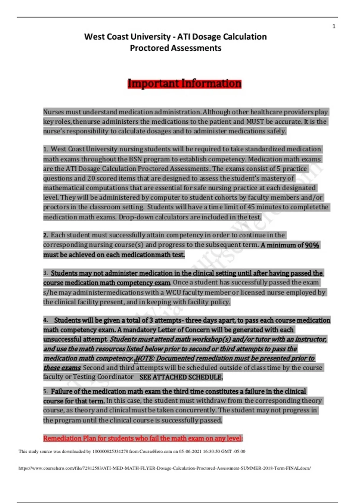 Ati med math flyer dosage calculation proctored assessment - Ati med ...