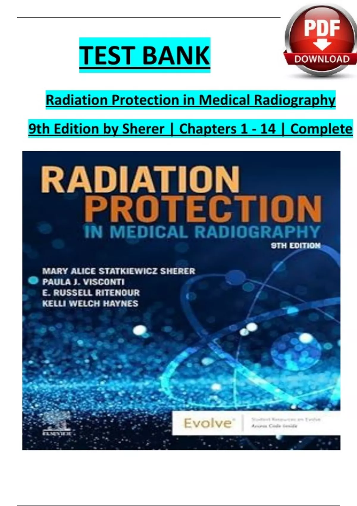 TEST BANK Radiation Protection in Medical Radiography 9th Edition by ...