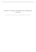 FIN 320 5-2 Project Two Milestone Comparison Analysis - FIN 320 5-2 ...