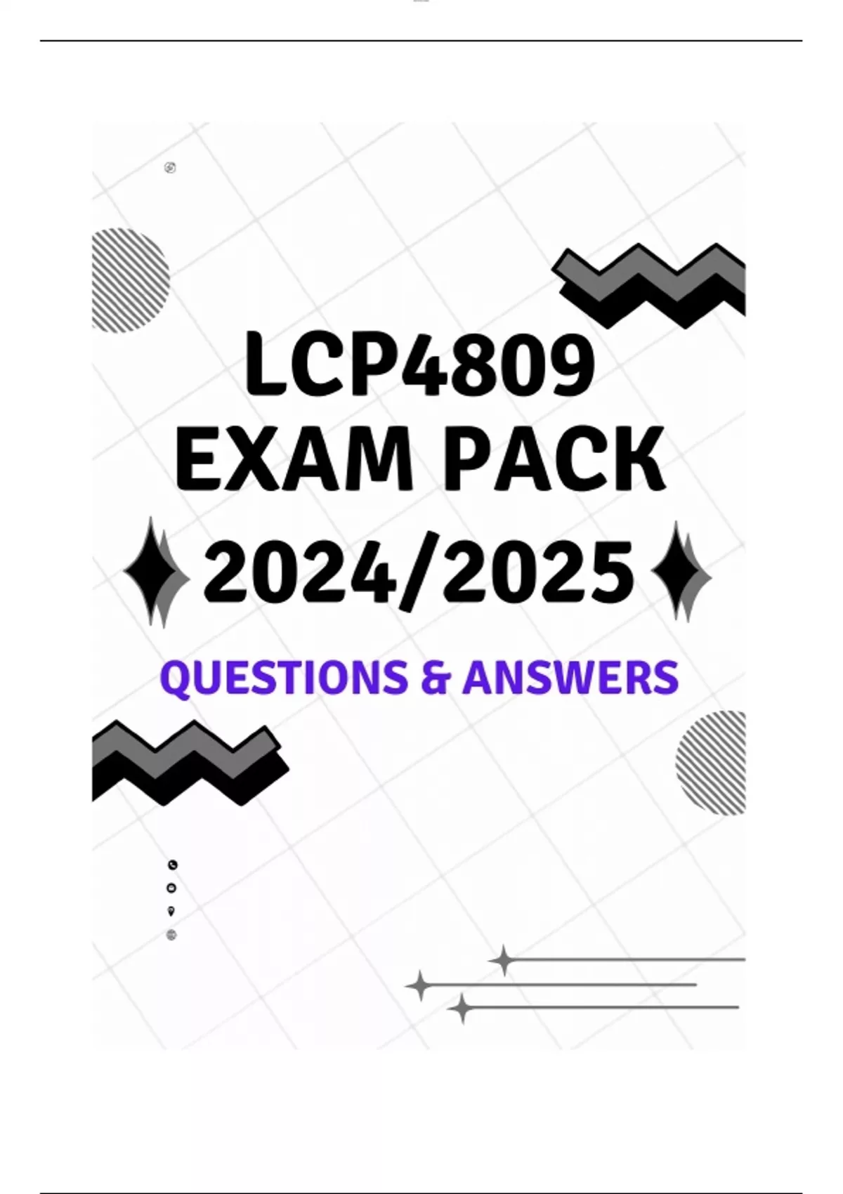 LCP4809 EXAM PACK 2024/2025 - LCP4809 (LCP4809) - Stuvia SA