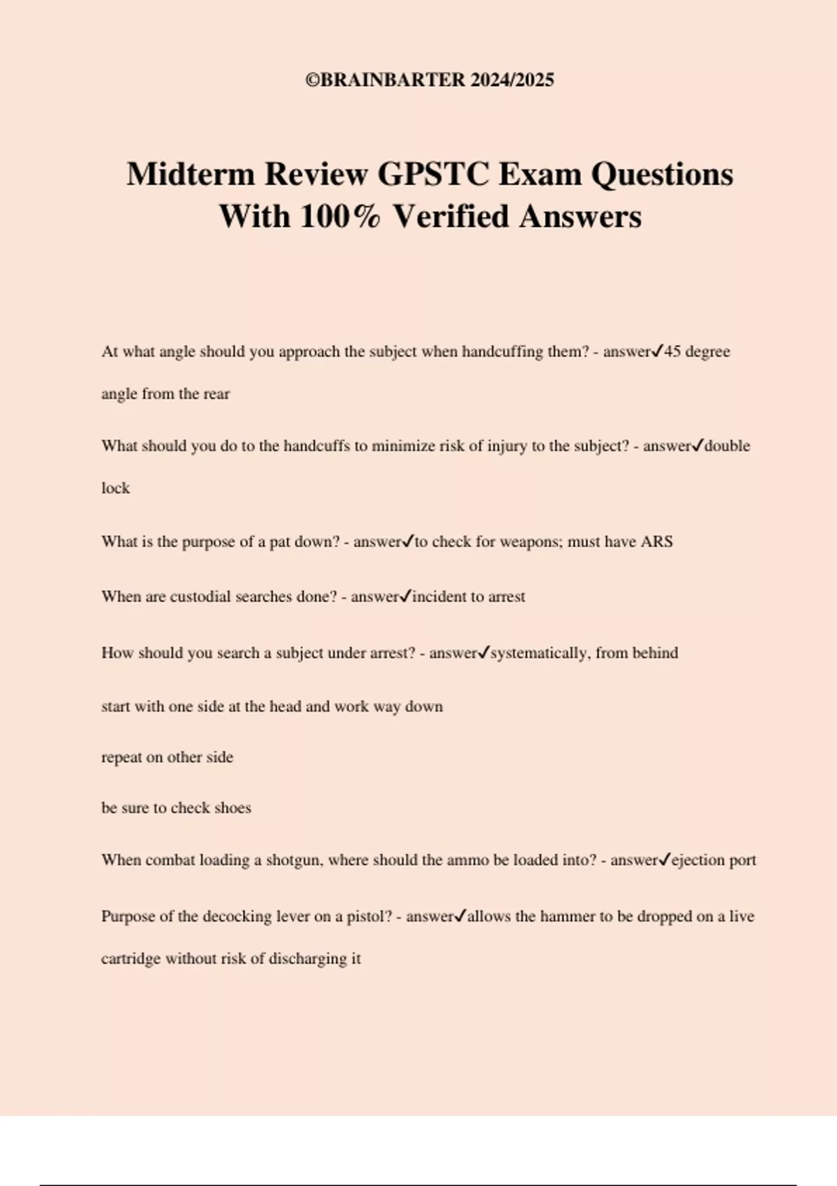 Midterm Review GPSTC Exam Questions With 100% Verified Answers - GPSTC - Stuvia US