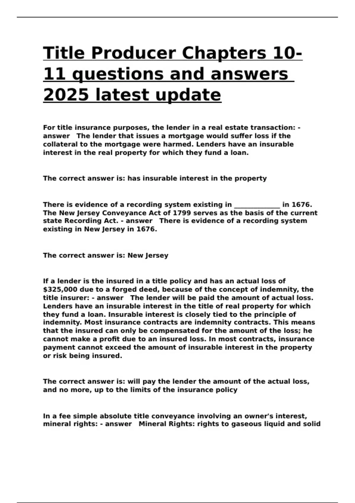 Title Producer Chapters 10-11 questions and answers 2025 latest update ...