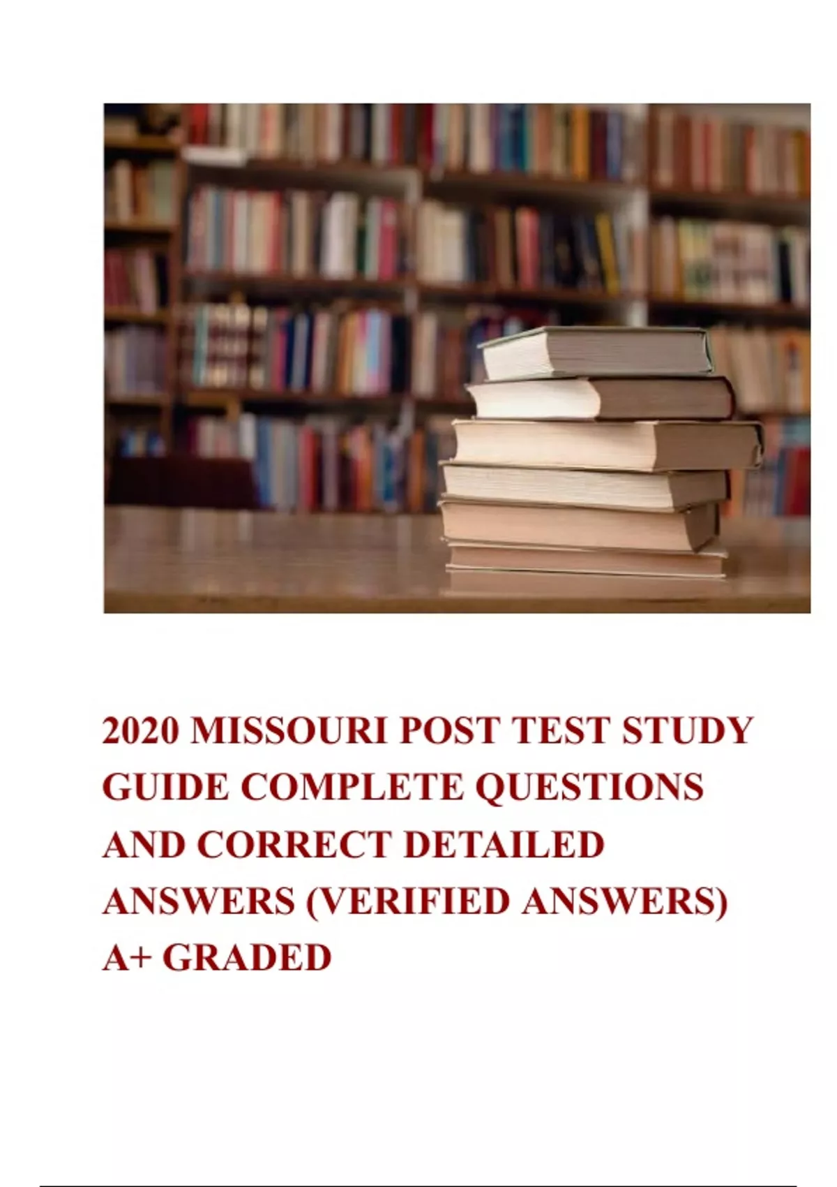 MISSOURI PERMIT PRACTICE TEST COMPLETE EXAM PACKAGE DEAL - Stuvia US