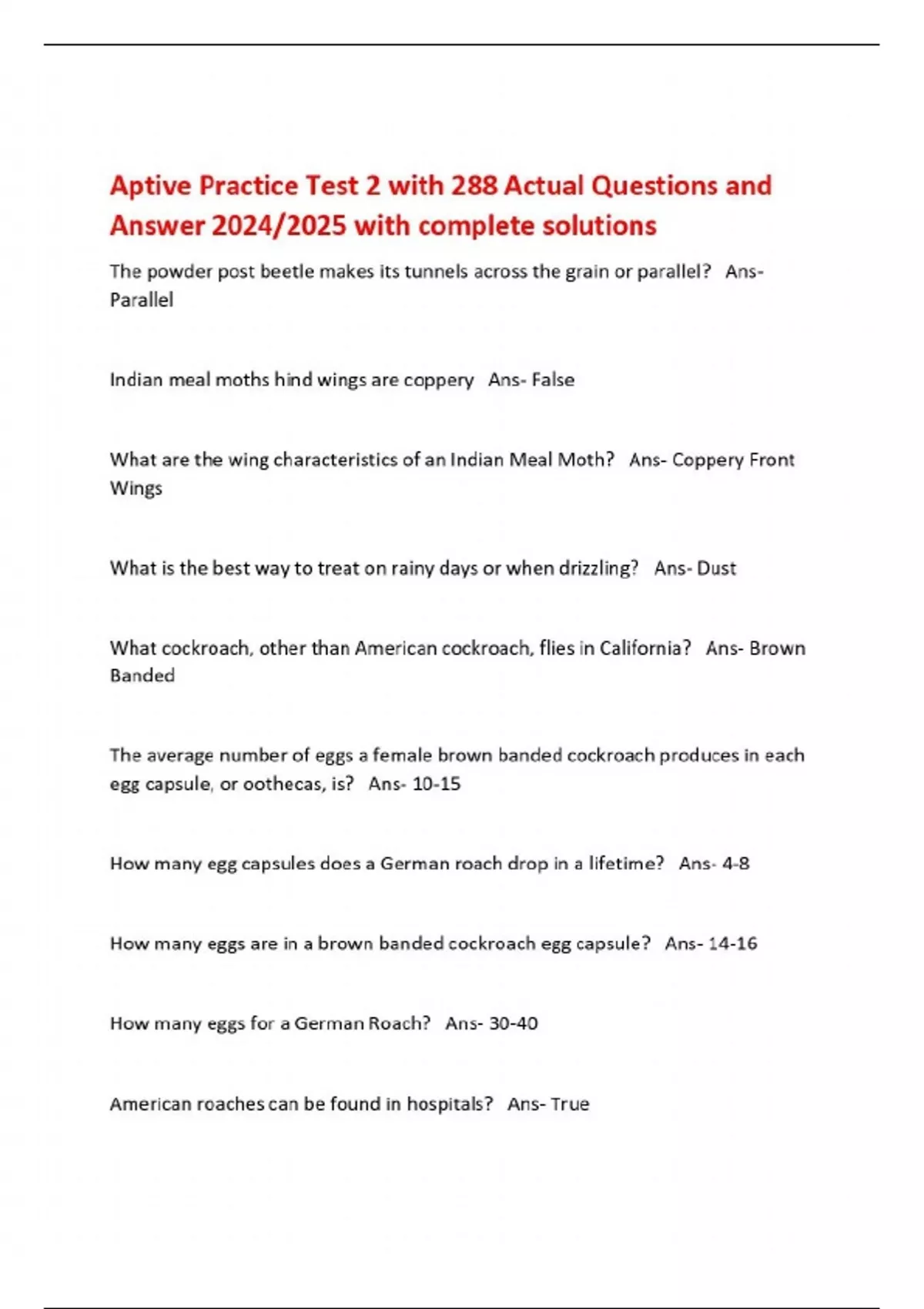 Aptive Practice Test 2 with 288 Actual Questions and Answer 2024/2025 ...