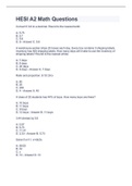HESI A2 Math Questions and Answers 2022 - HESI A2 Math - Stuvia US