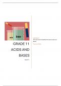 Chemistry Grade 11 Acids and Bases Class notes 2024 - Physical Sciences ...