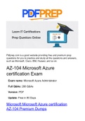 Exam (elaborations) AZ-104 Microsoft Azure certification (Q & Answes ...