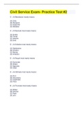 Civil Service Exam- Practice Test #2 | with COMPLETE SOLUTION - Civil ...