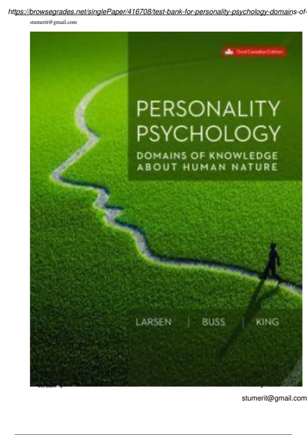 Personality Psychology Domains Of Knowledge About Human Nature 3rd ...