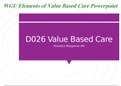 WGU Elements of Value Based Care Powerpoint - NURSING MS D026 - Stuvia US