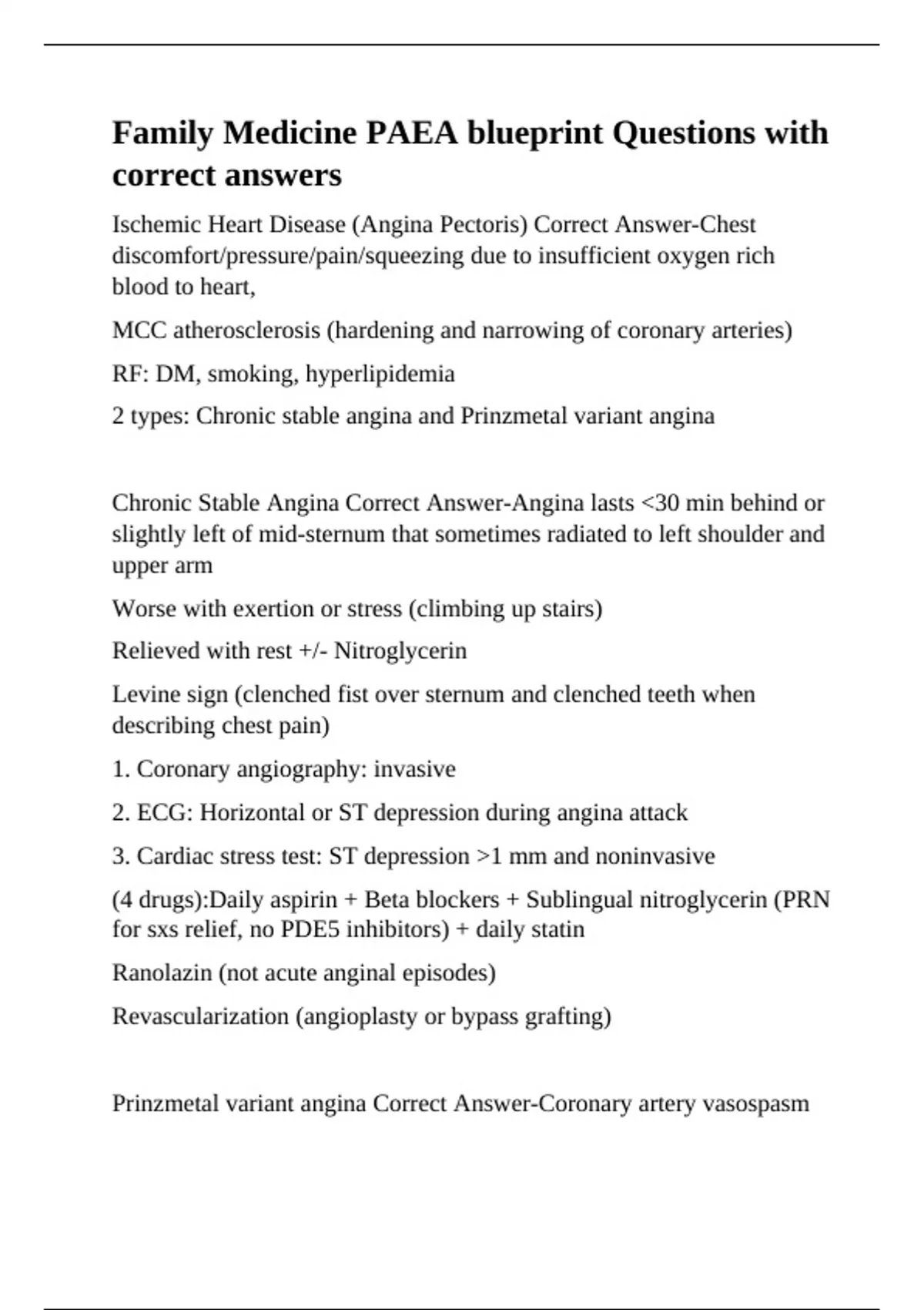 Family Medicine PAEA blueprint Questions with correct answers ...