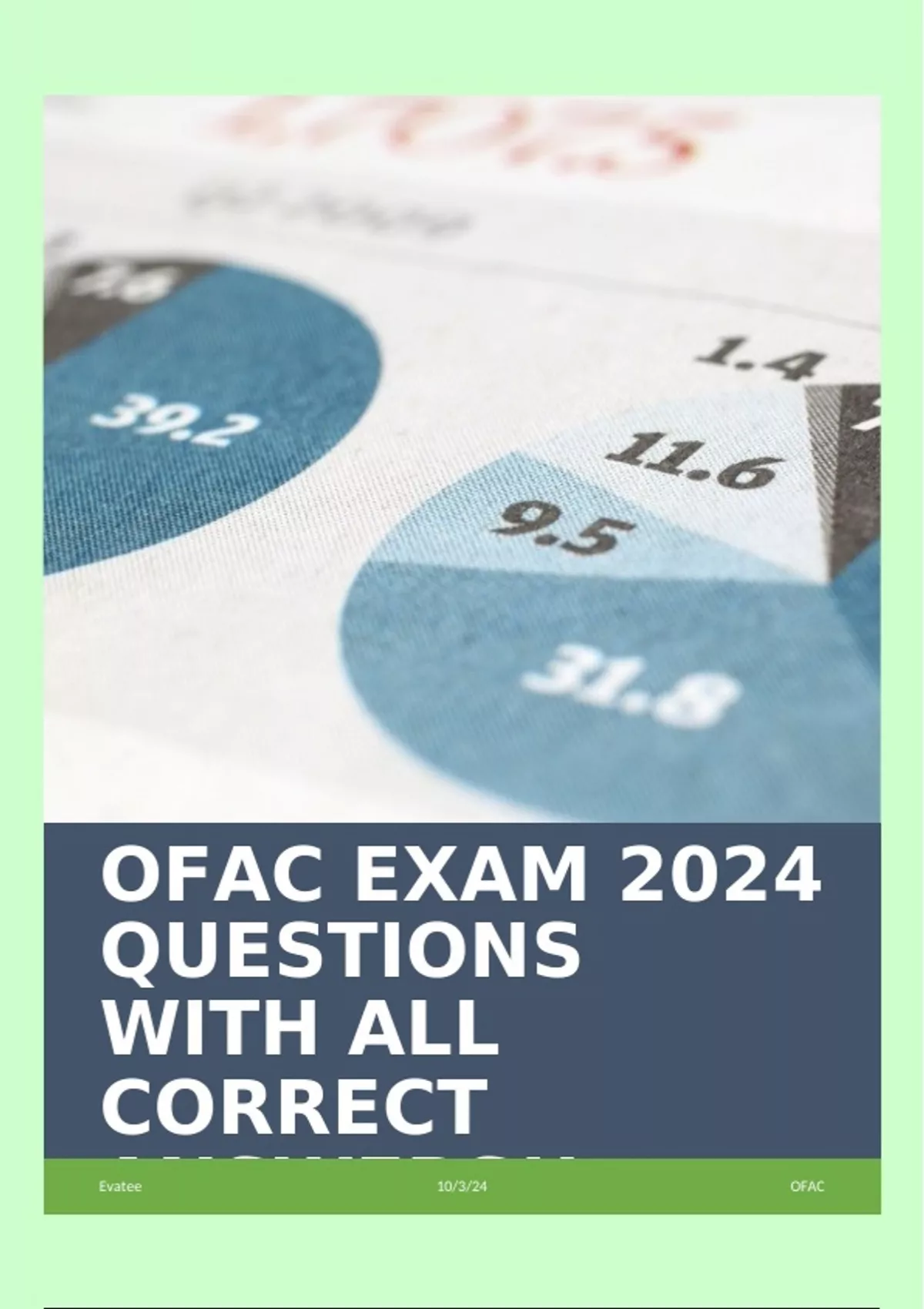 OFAC EXAM 2024 QUESTIONS WITH ALL CORRECT ANSWERS!! - OFAC - Stuvia US