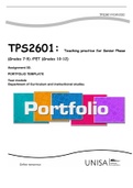 TPS2601 Portfolio 50 2022 Answers - TPS2601 - Teaching Practice I ...