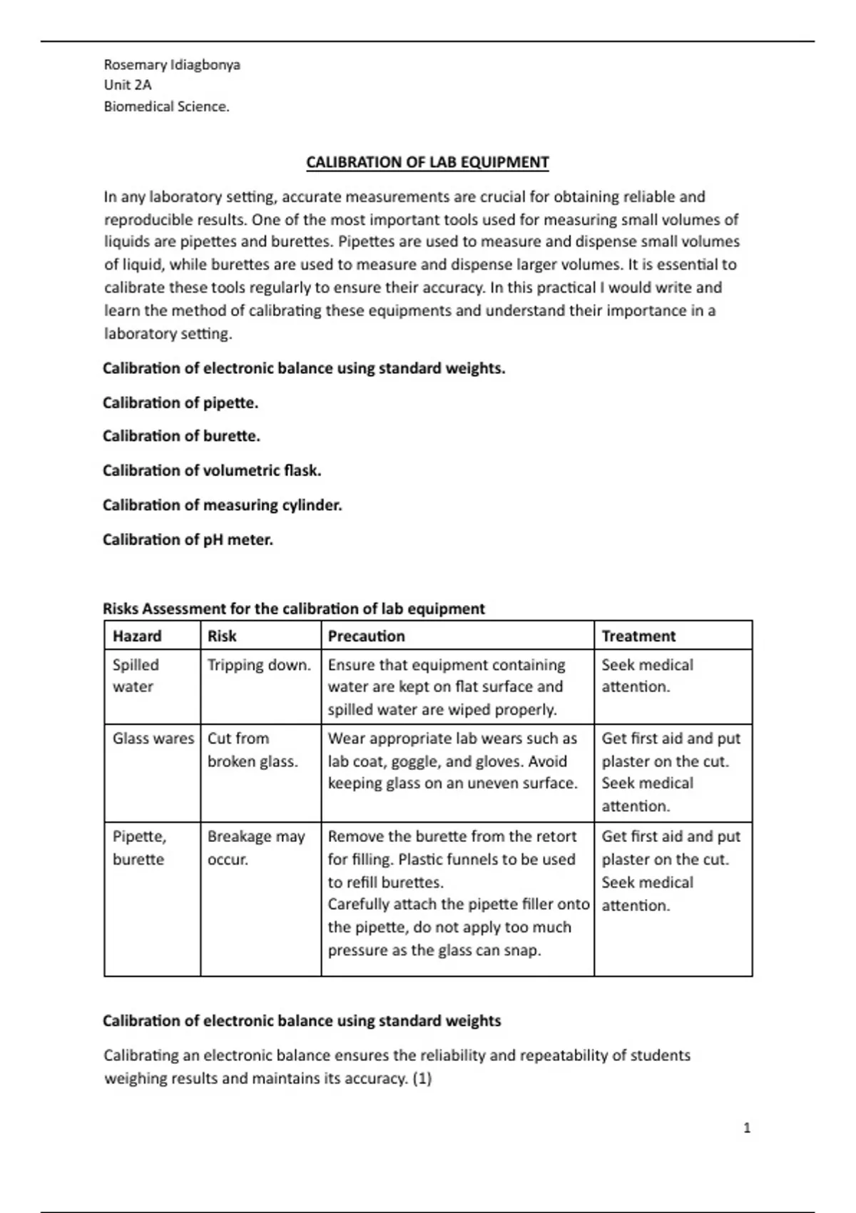 Btec applied science unit 2 Assignment A (biomedical science) - Unit 2a ...