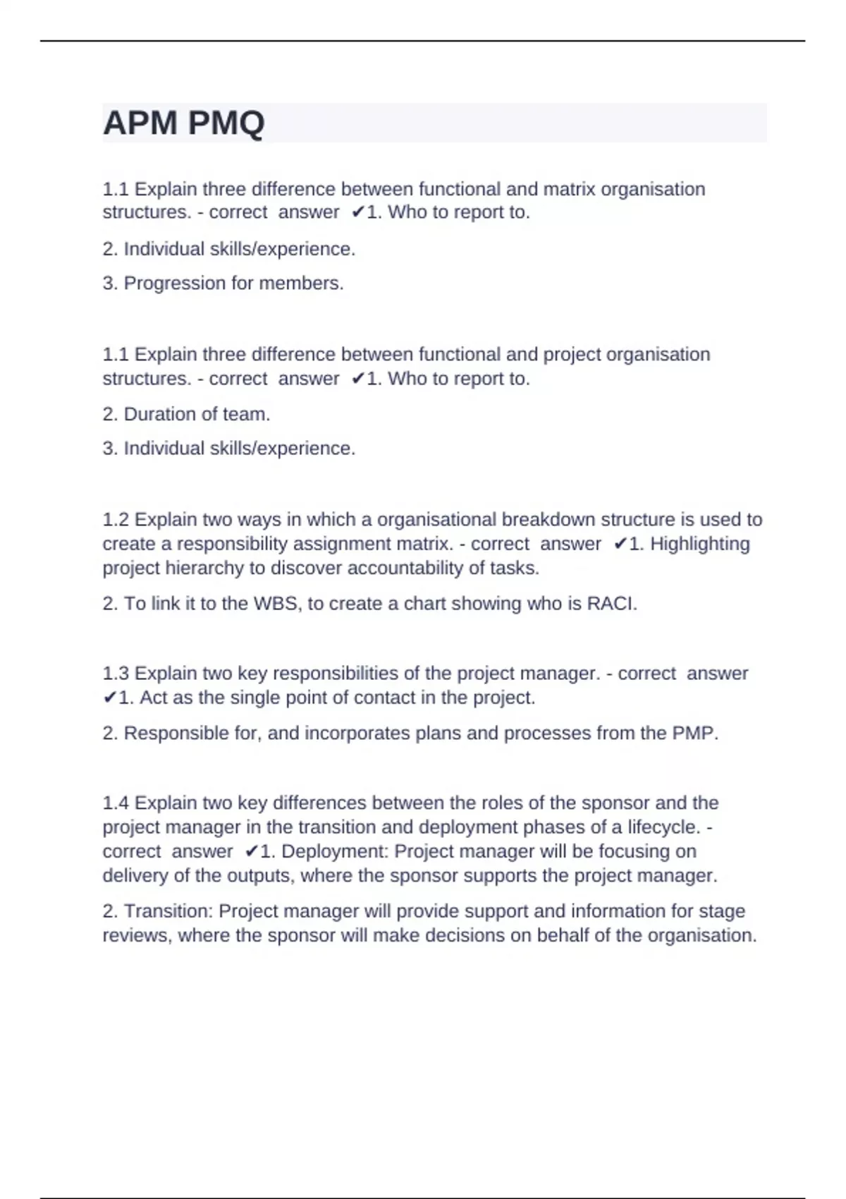 Apm Pmq Question And Answers 100 Correct 2024 2025 Apm Stuvia Us