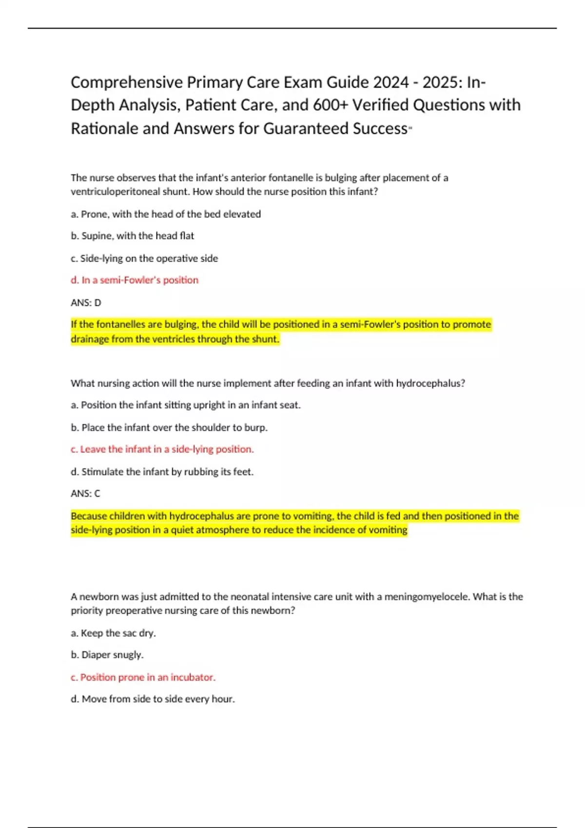 Comprehensive Primary Care Exam Guide : In-Depth Analysis, Patient Care ...