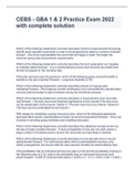 CEBS - GBA 1 & 2 Practice Exam 2022 with complete solution - CEBS - GBA ...
