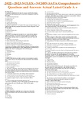 NCLEX - NCSBN SATA Comprehensive Questions and Answers Actual Latest ...