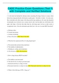 CADC Practice Exam Questions (Test 1) with Complete and Verified ...