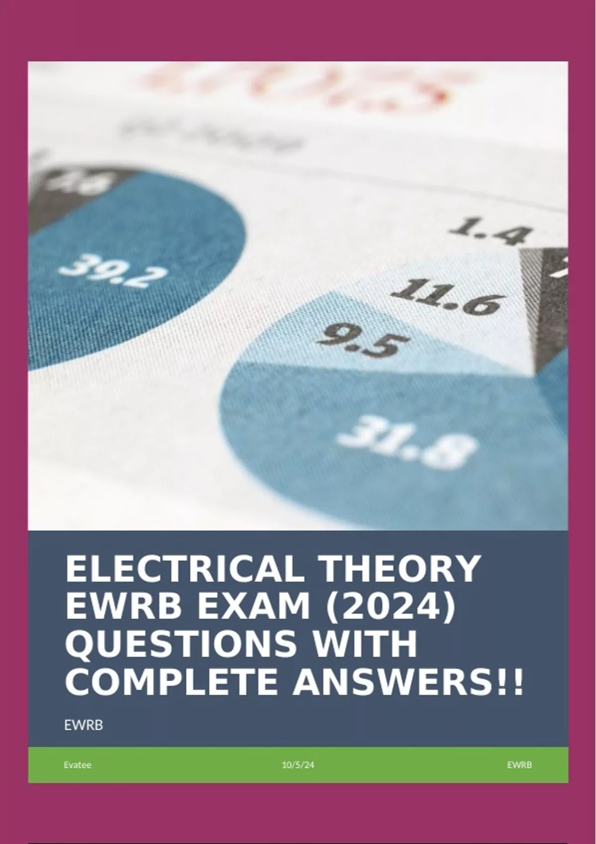 ELECTRICAL THEORY EWRB EXAM (2024) QUESTIONS WITH COMPLETE ANSWERS ...