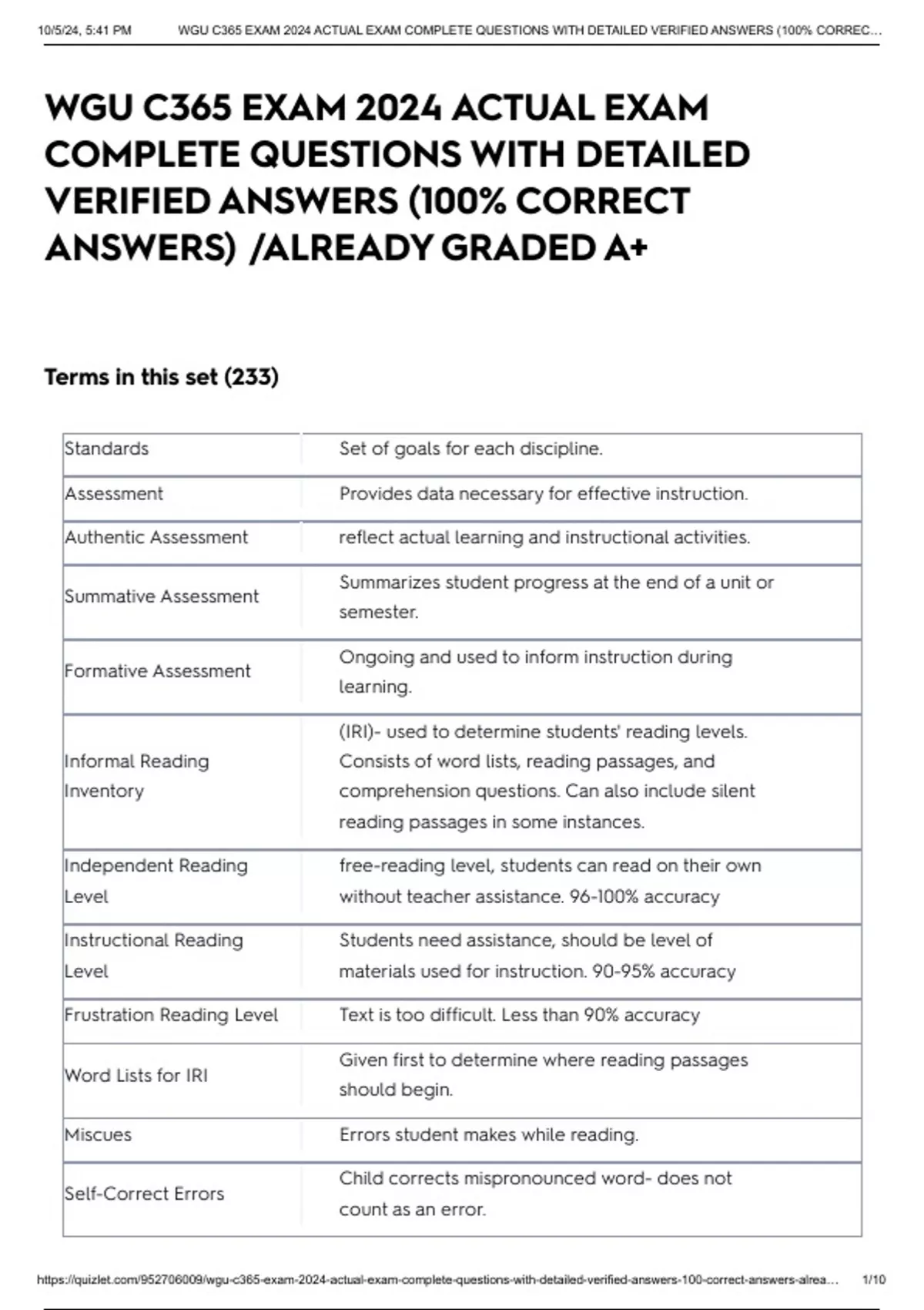 WGU C365 EXAM 2024 ACTUAL EXAM COMPLETE QUESTIONS WITH DETAILED ...