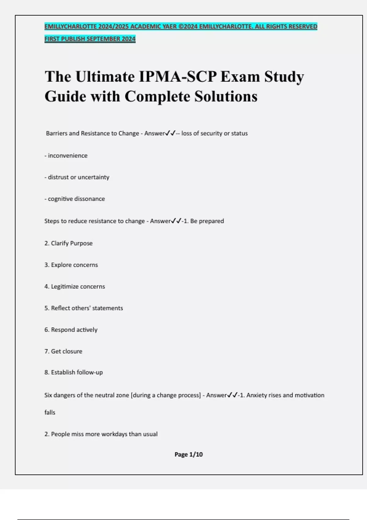 The Ultimate IPMA-SCP Exam Study Guide with Complete Solutions - IPMA ...