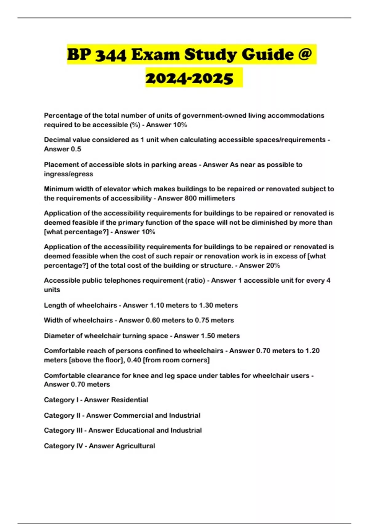BP 344 Exam Study Guide @ - BP 344 - Stuvia US