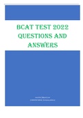 BCAT TEST 2022 QUESTIONS AND ANSWERS - BCAT - Stuvia UK