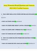 U.S. Army Promotion Board Questions 2022/2023 | Consisting Of 70 ...