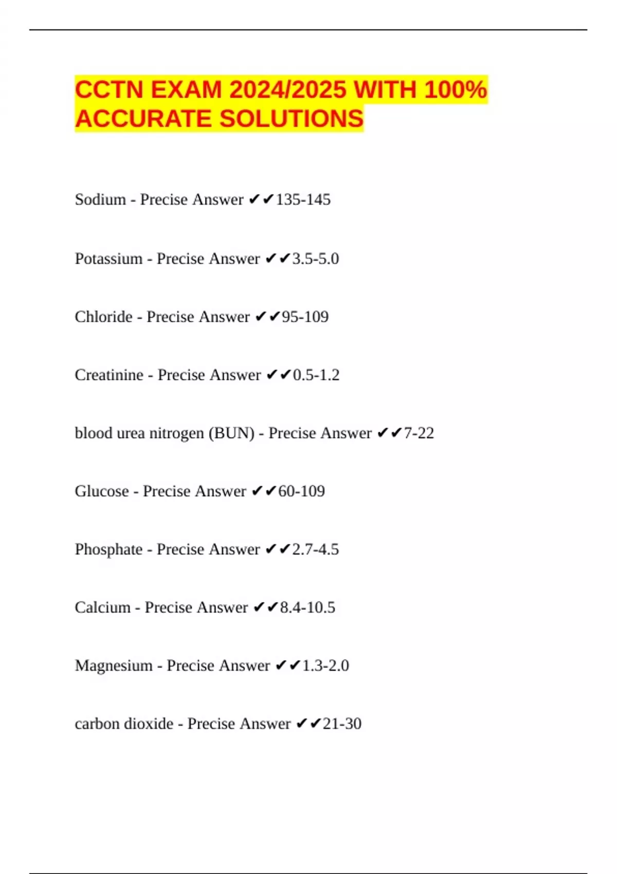 CCTN EXAM 2024/2025 WITH 100% ACCURATE SOLUTIONS - CCTN - Stuvia US