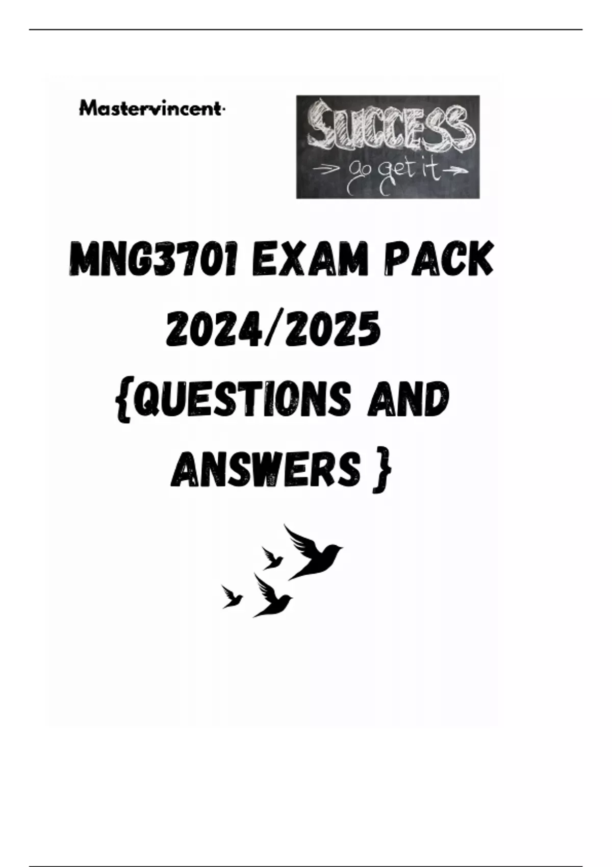 MNG3701 EXAM PACK 2025 {DETAILED QUESTIONS AND ANSWERS }.RECENT EXAM ...