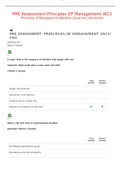 PRE Assessment Principles OF Management IAC1 Principles of Management (Western Governors ...