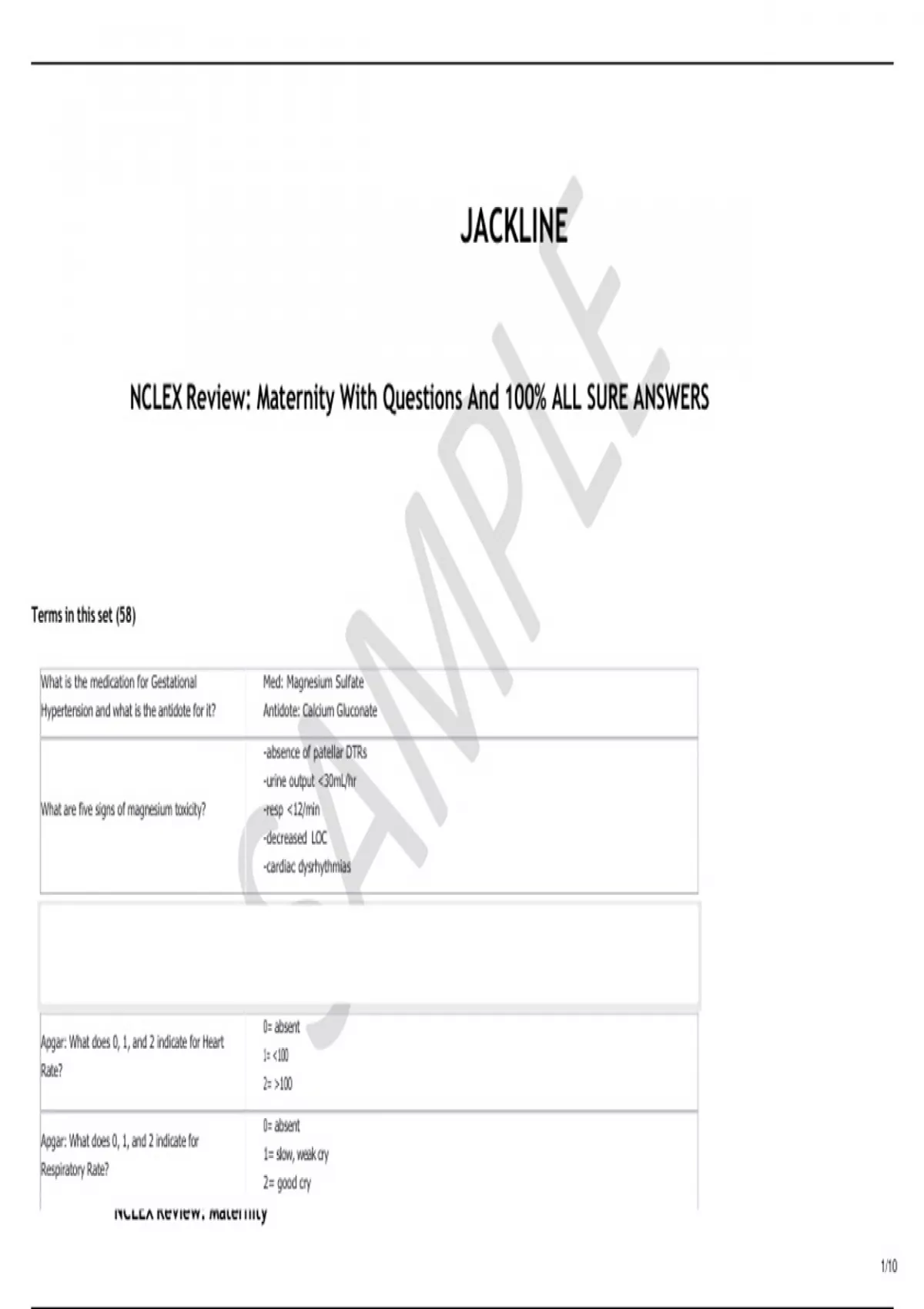NCLEX Review: Maternity With Questions And 100% ALL SURE ANSWERS ...