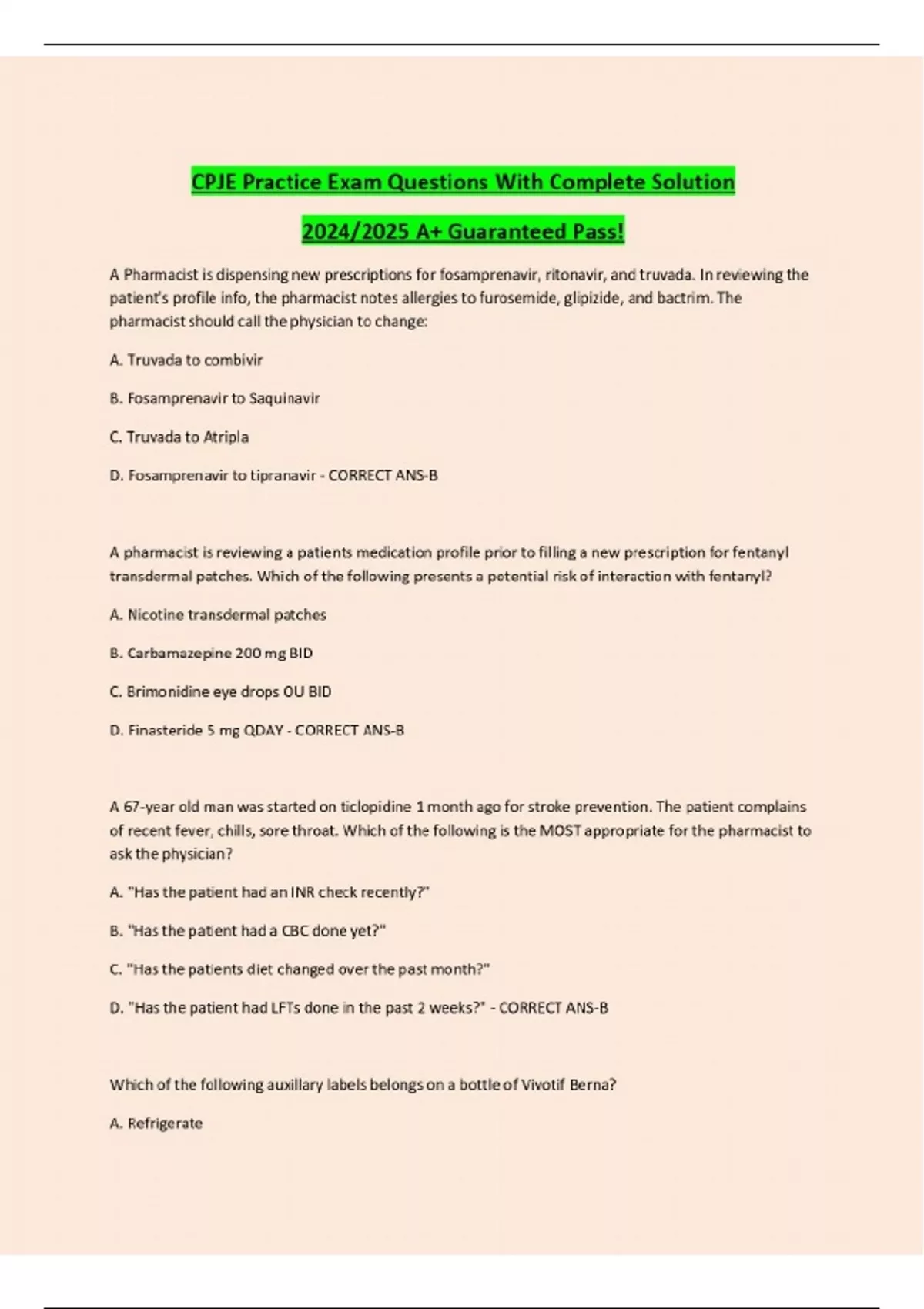 CPJE Practice Exam Questions With Complete Solution 2024/2025 A+ ...