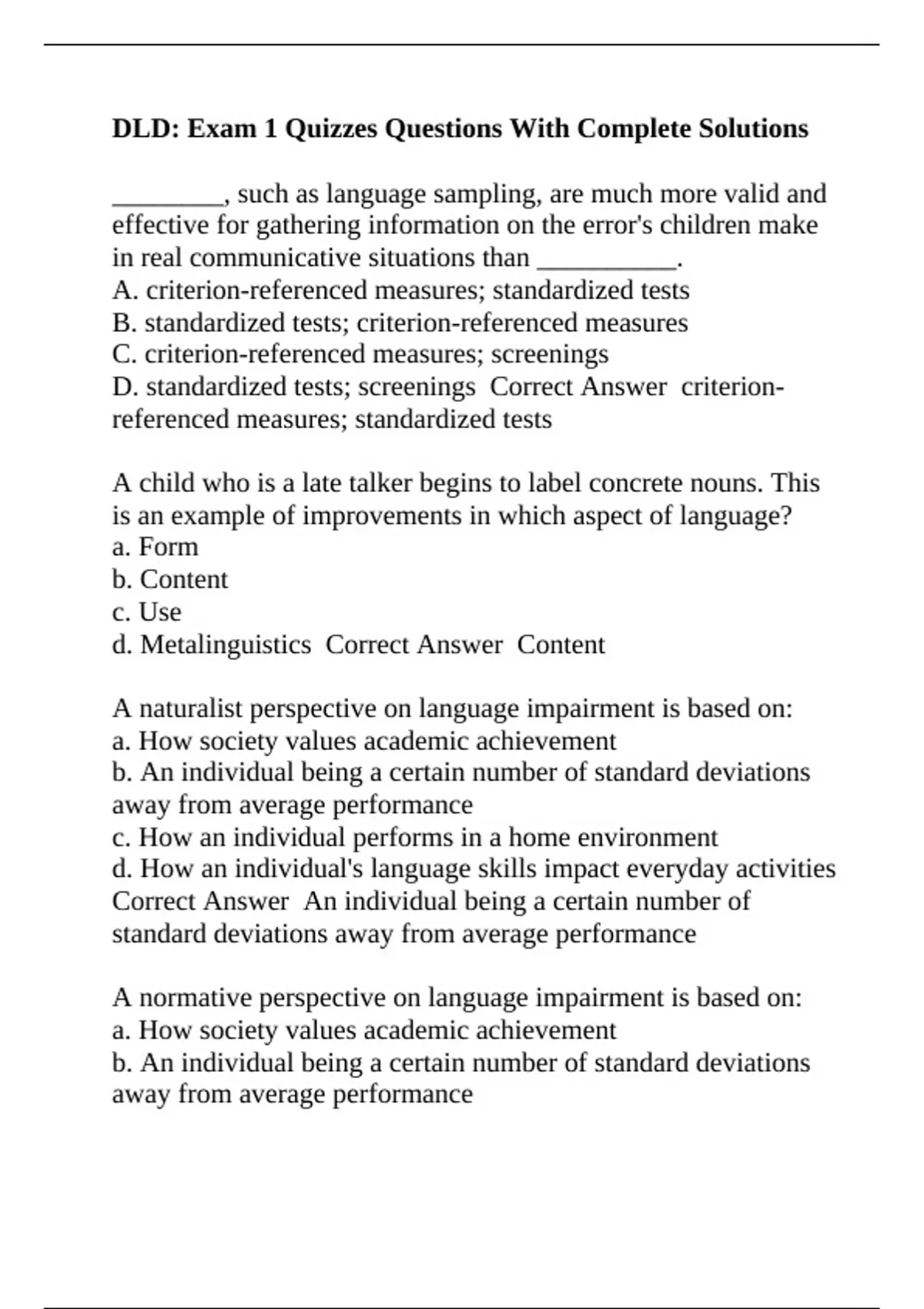 DLD: Exam 1 Quizzes Questions With Complete Solutions - DLD - Stuvia UK